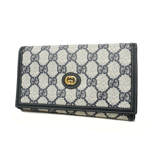 Gucci | Accessories | Auth Gucci Gg Supreme Bifold Long Wallet 4100 ...